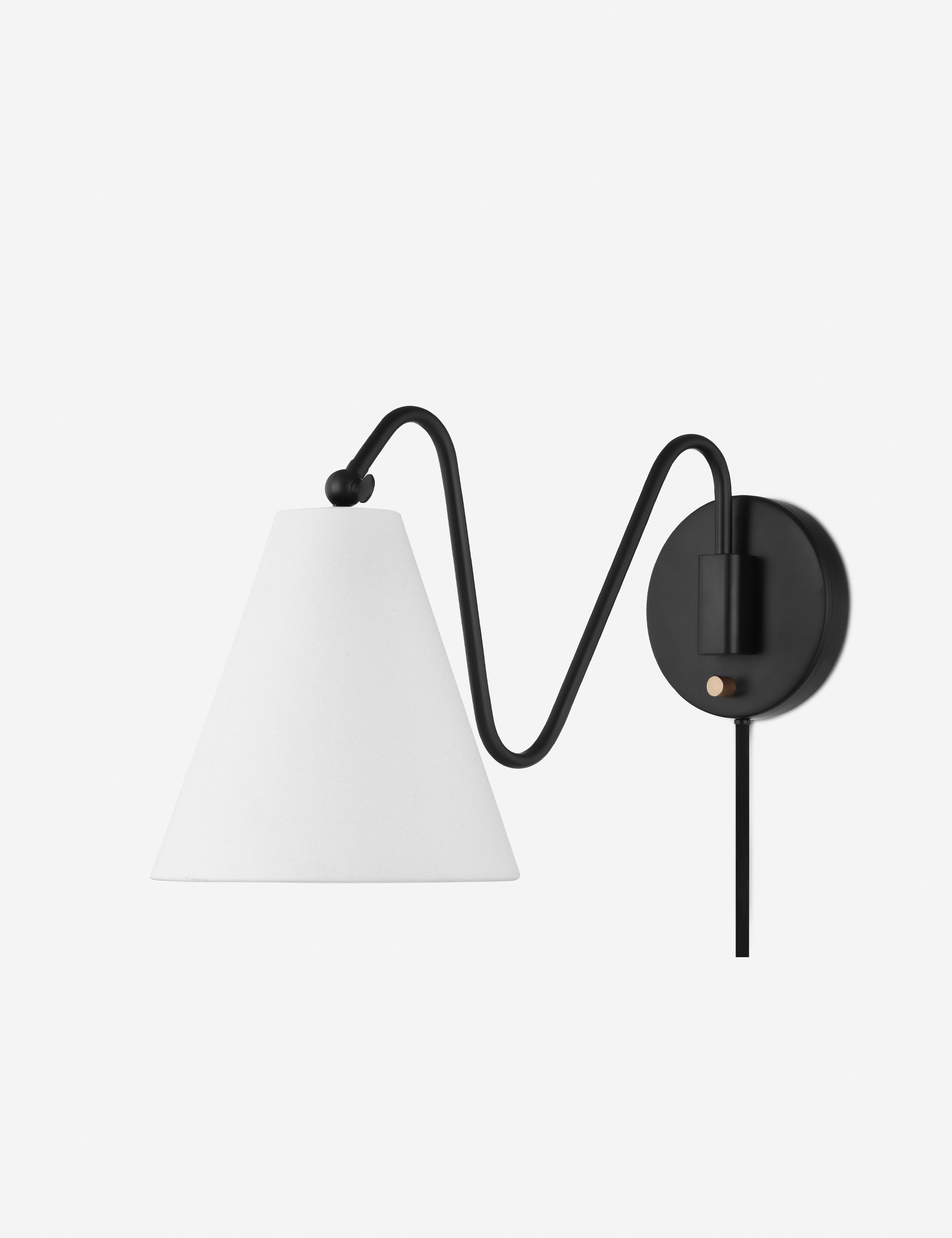 Dellon Curved Plug-In Wall Sconce
