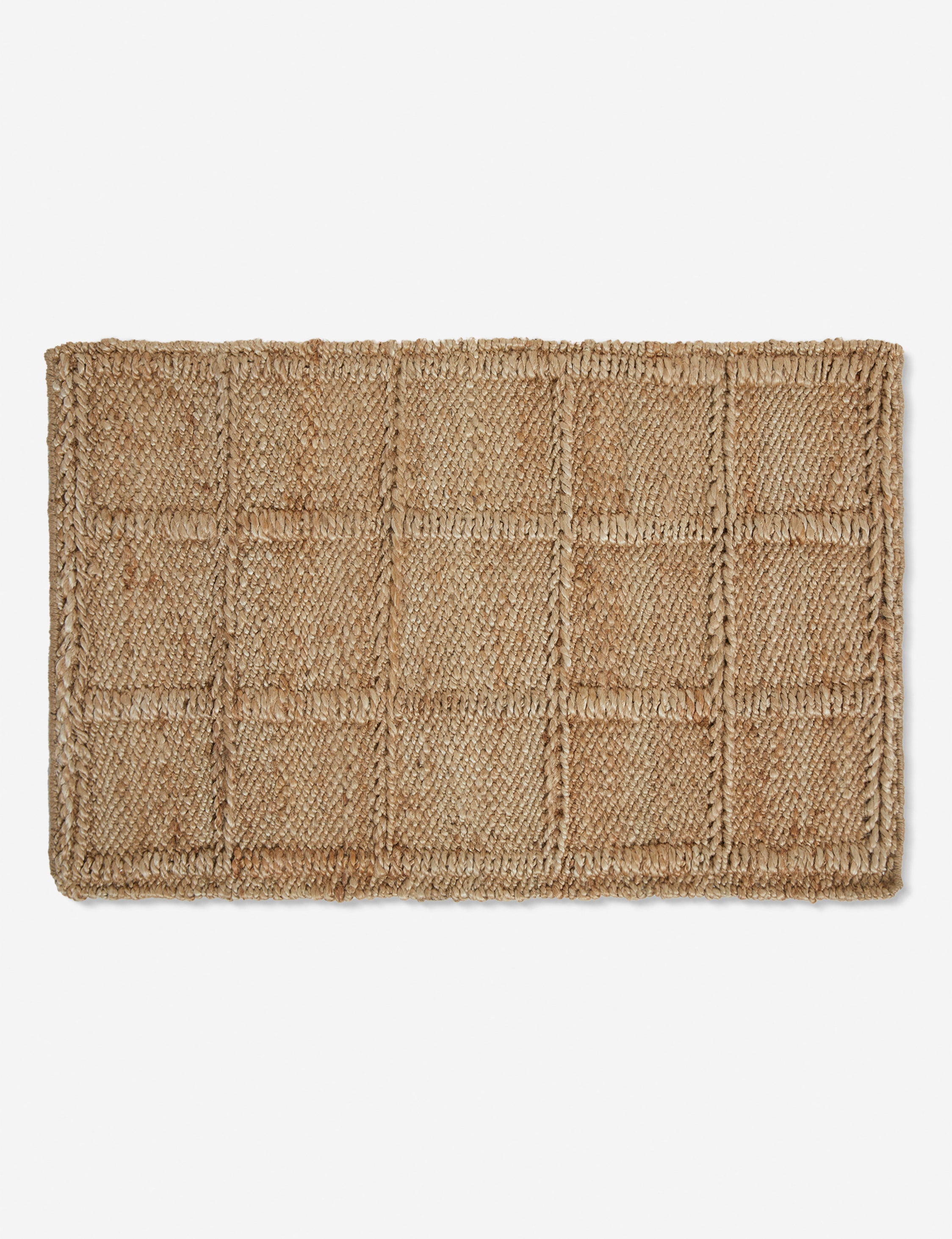 Harper Braided Jute Grid Rug by Jake Arnold
