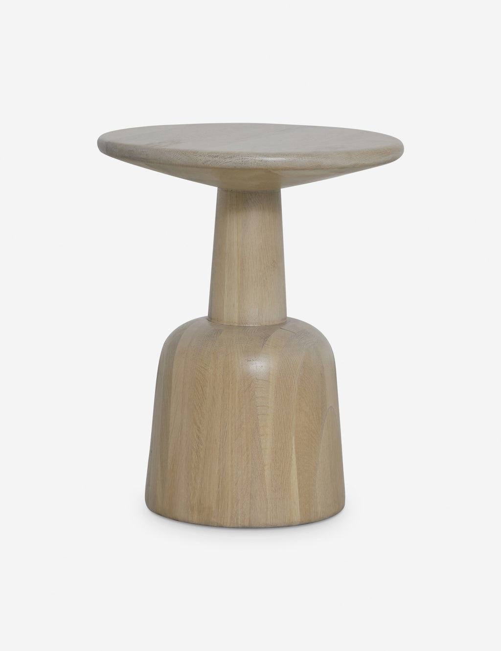 Jimi Minimalist Light Wood Round Side Table