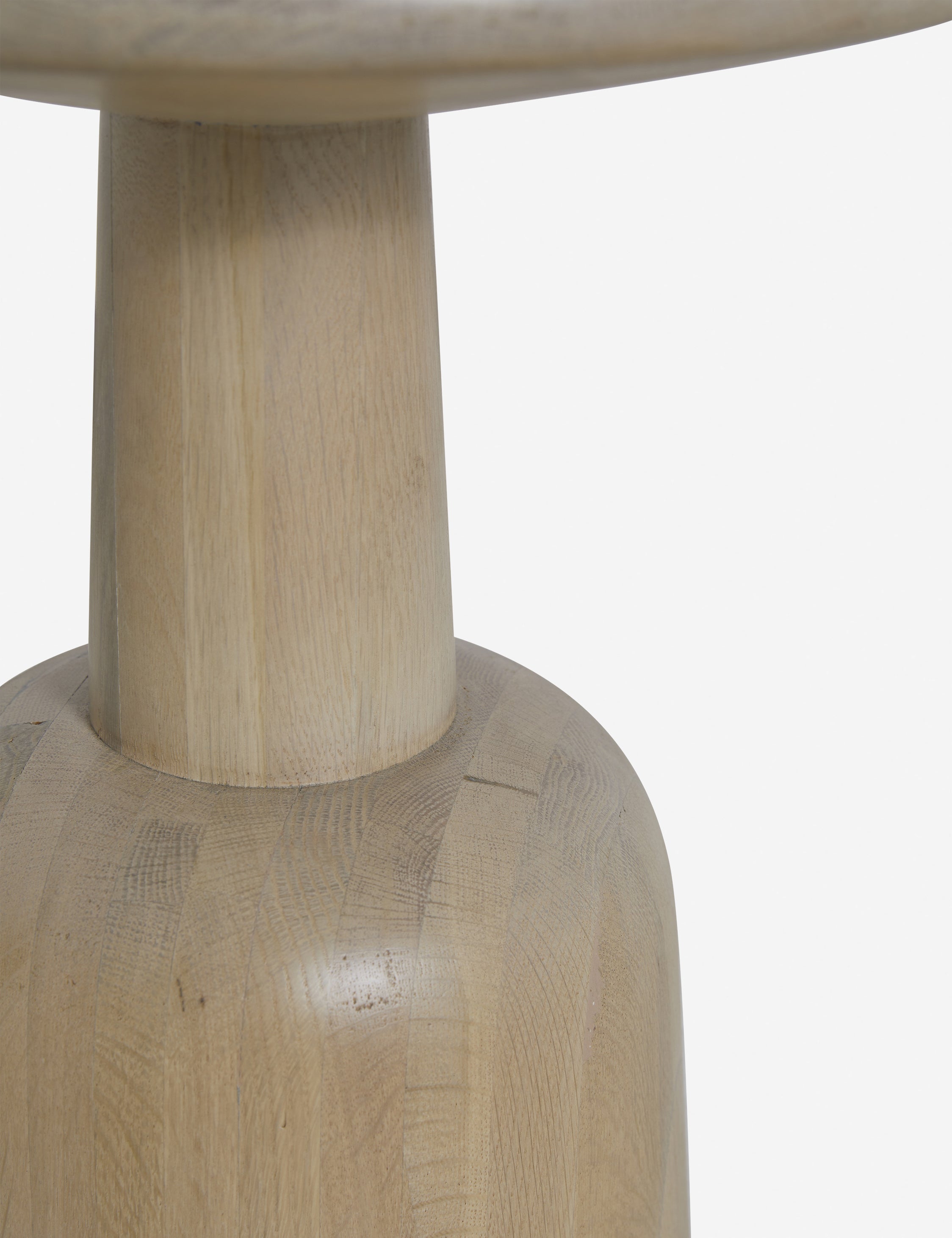 Jimi Minimalist Light Wood Round Side Table