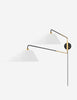 Tuen Black + Brass Plug-In Wall Sconce