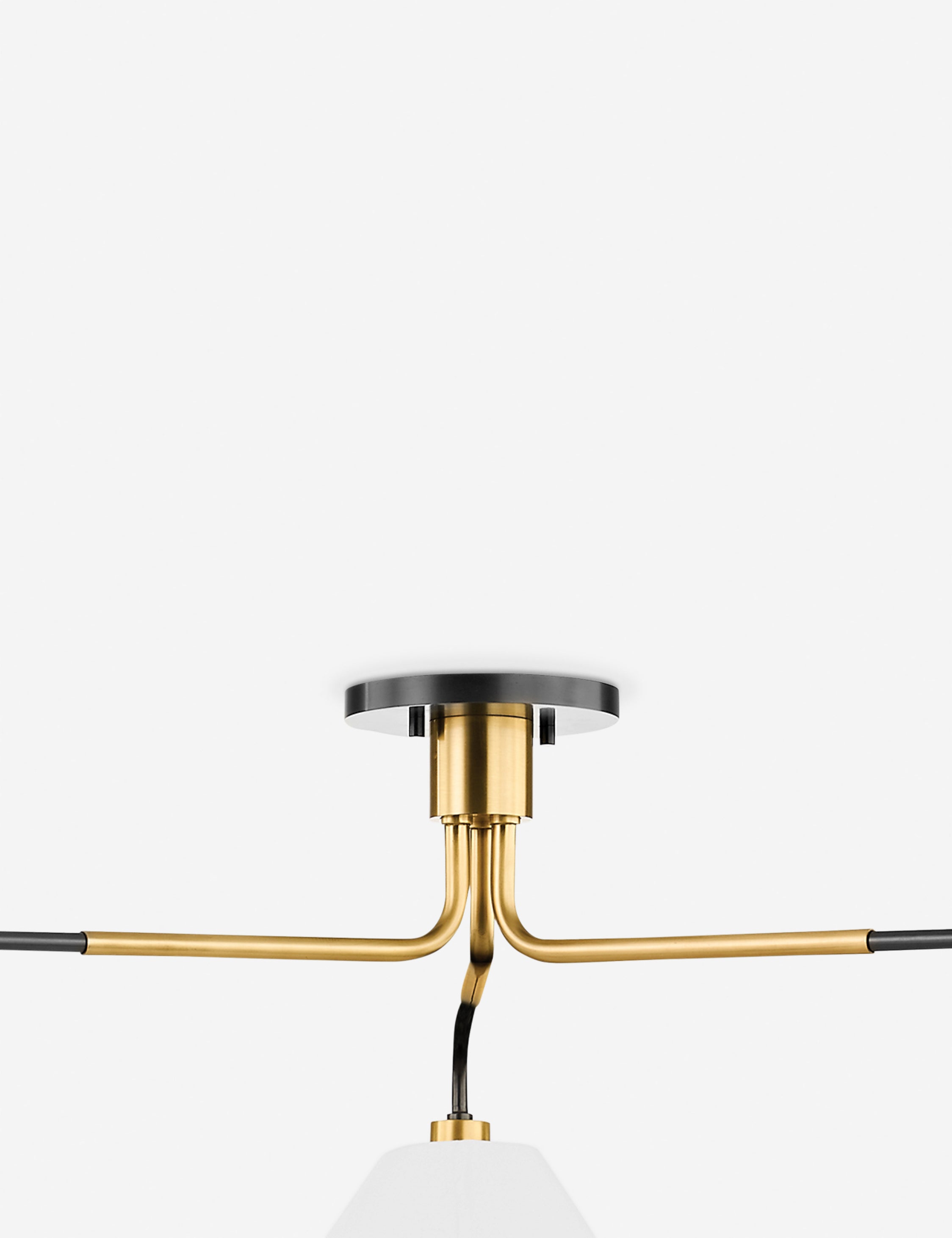 Tuen Black + Brass Modern Chandelier