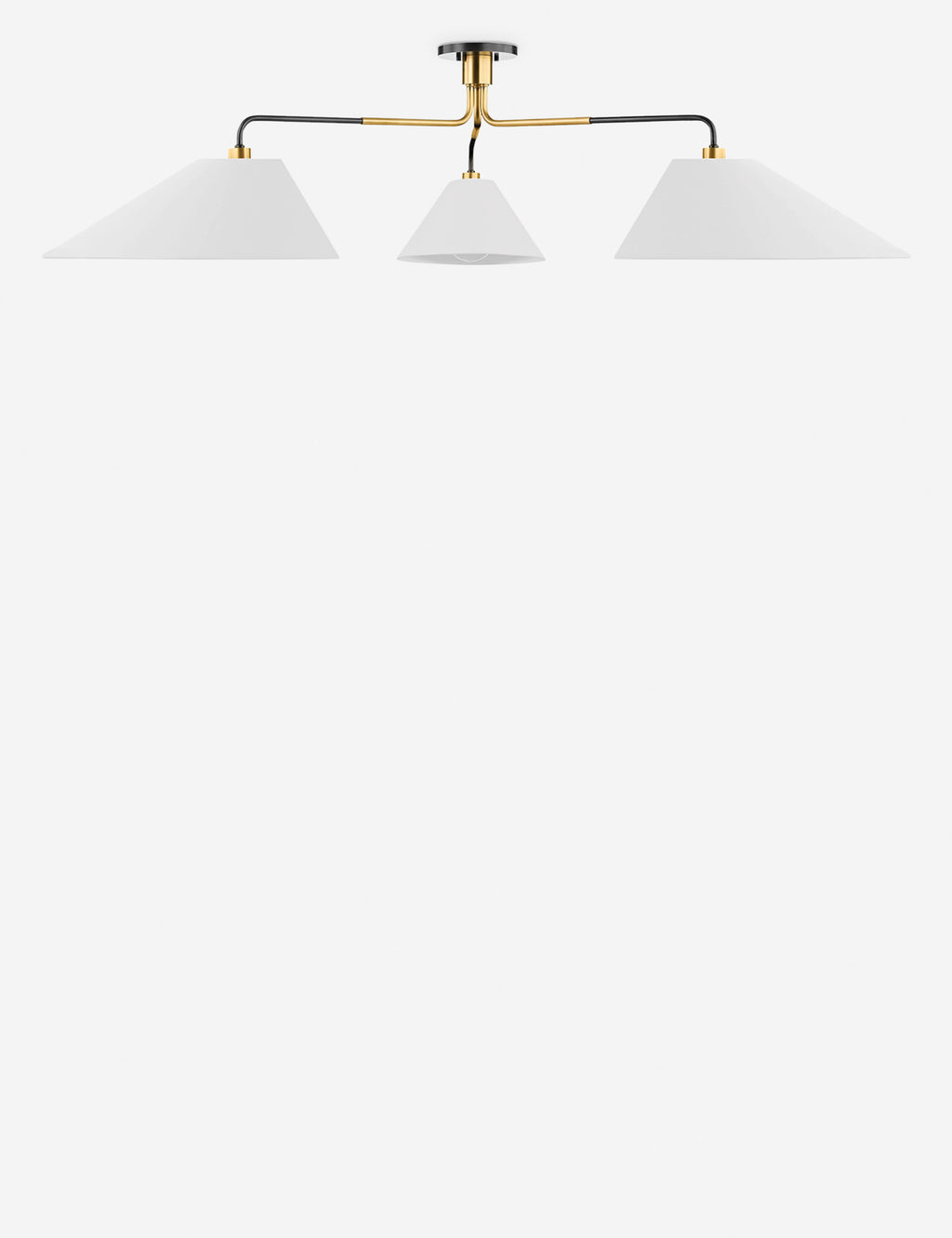 Tuen Black + Brass Modern Chandelier
