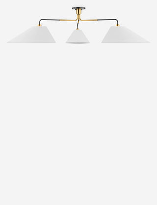 Tuen Black + Brass Modern Chandelier