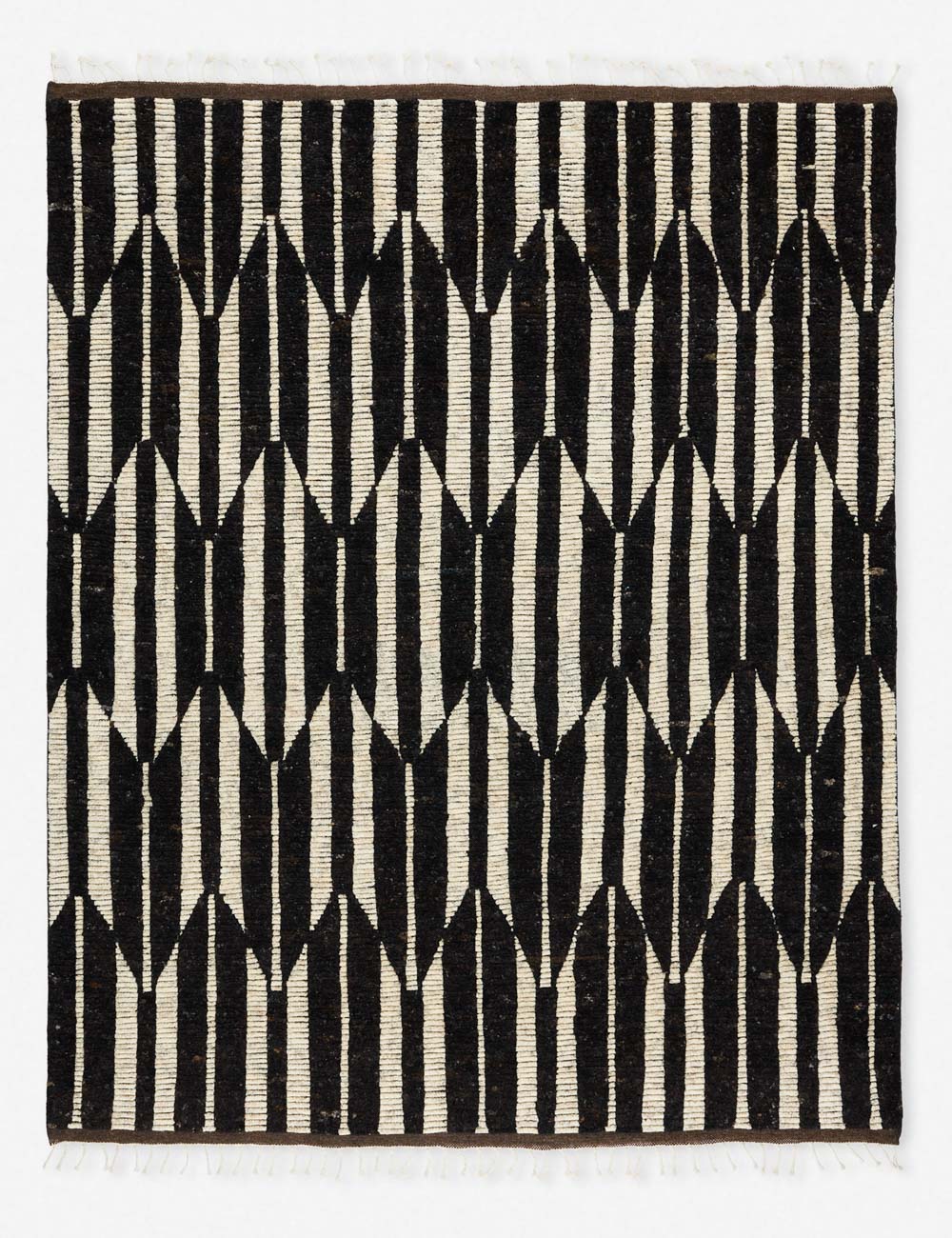 Victoire Brown + Ivory Hand-Knotted Rug