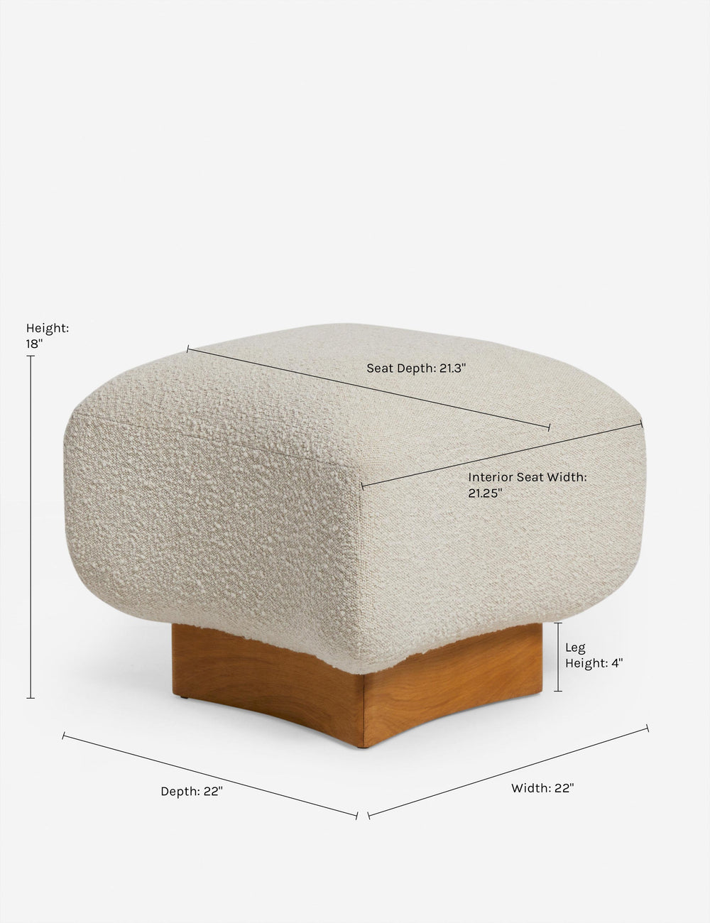 Lua Upholstered Ottoman by Eny Lee Parker