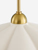 Heidi Ceramic Ruffle + Brass Pendant Light
