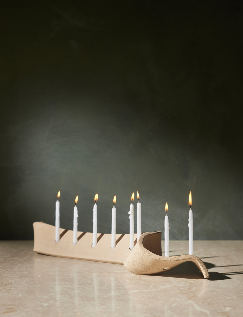 Swey Stoneware Ceramic Menorah by SIN