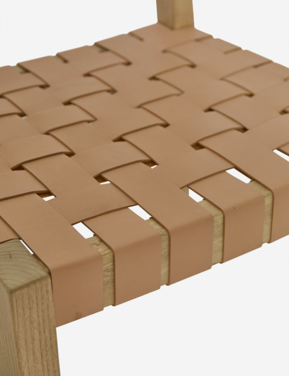 Vix Woven Leather Stackable Dining Chair - Set of 2