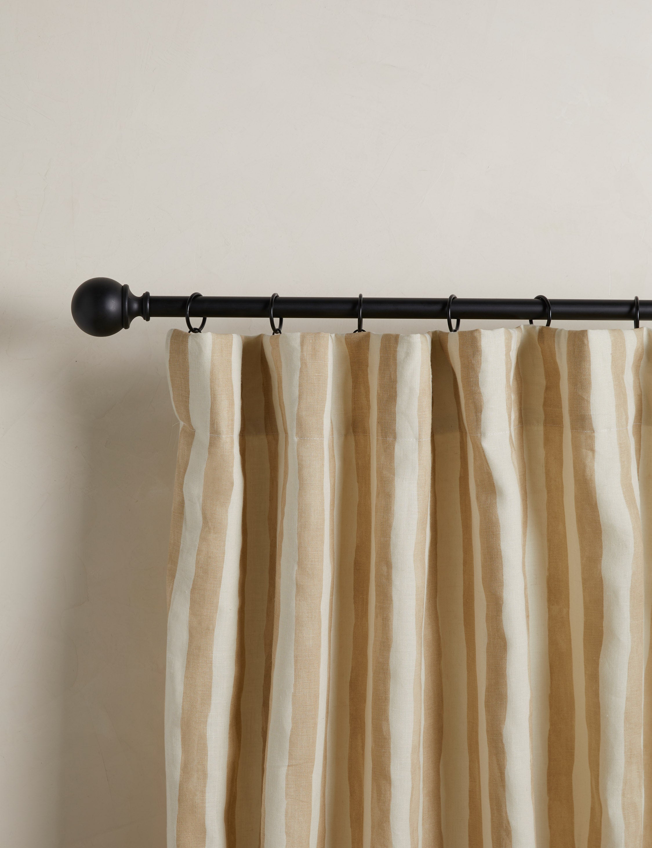 Painterly Stripe Linen Curtain Panel by Sarah Sherman Samuel