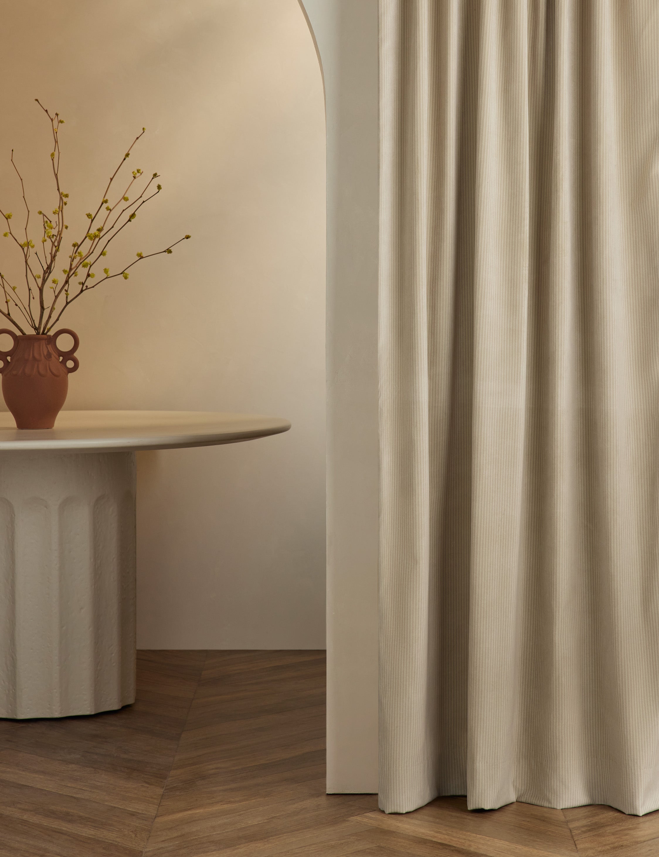 Striped Velvet Curtain Panel by Sarah Sherman Samuel