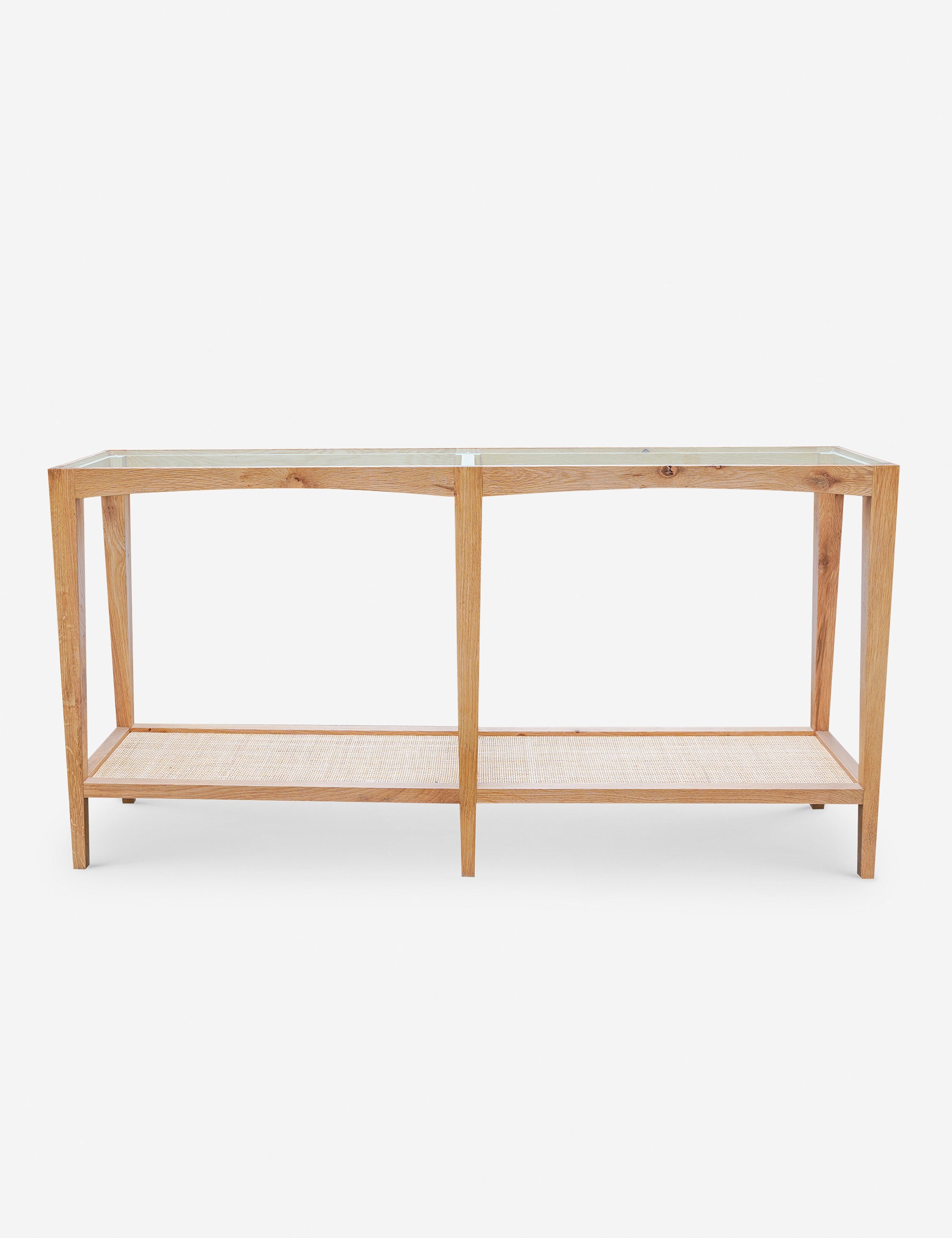 Cohen Oak + Cane Console Table