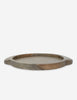 Lylah Decorative Round Wooden Coffee Table Tray