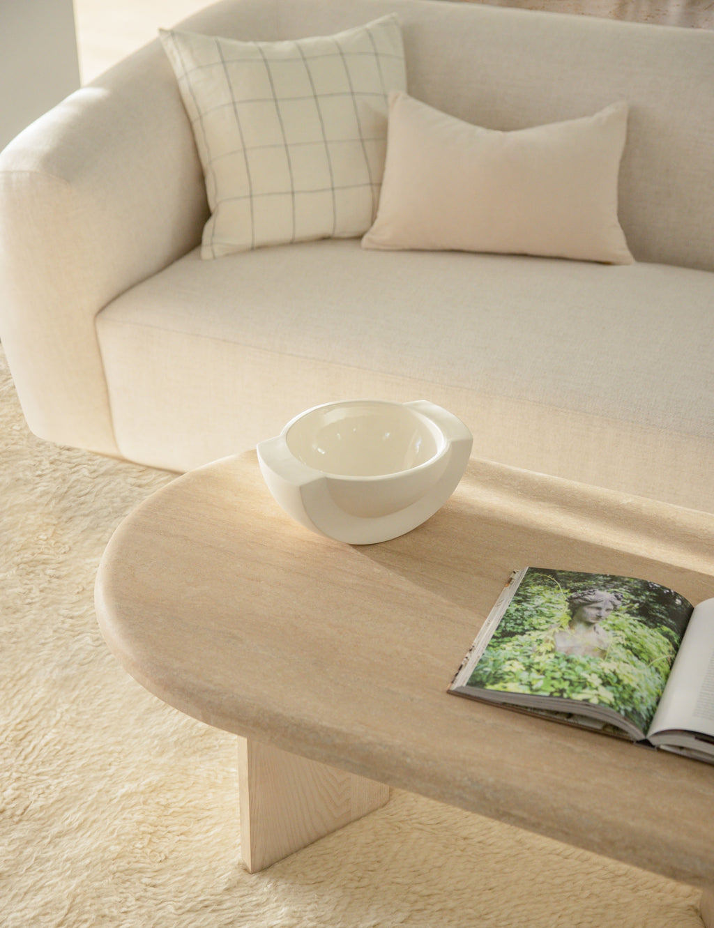 Light + Ladder Saturn White Ceramic Serving Bowl