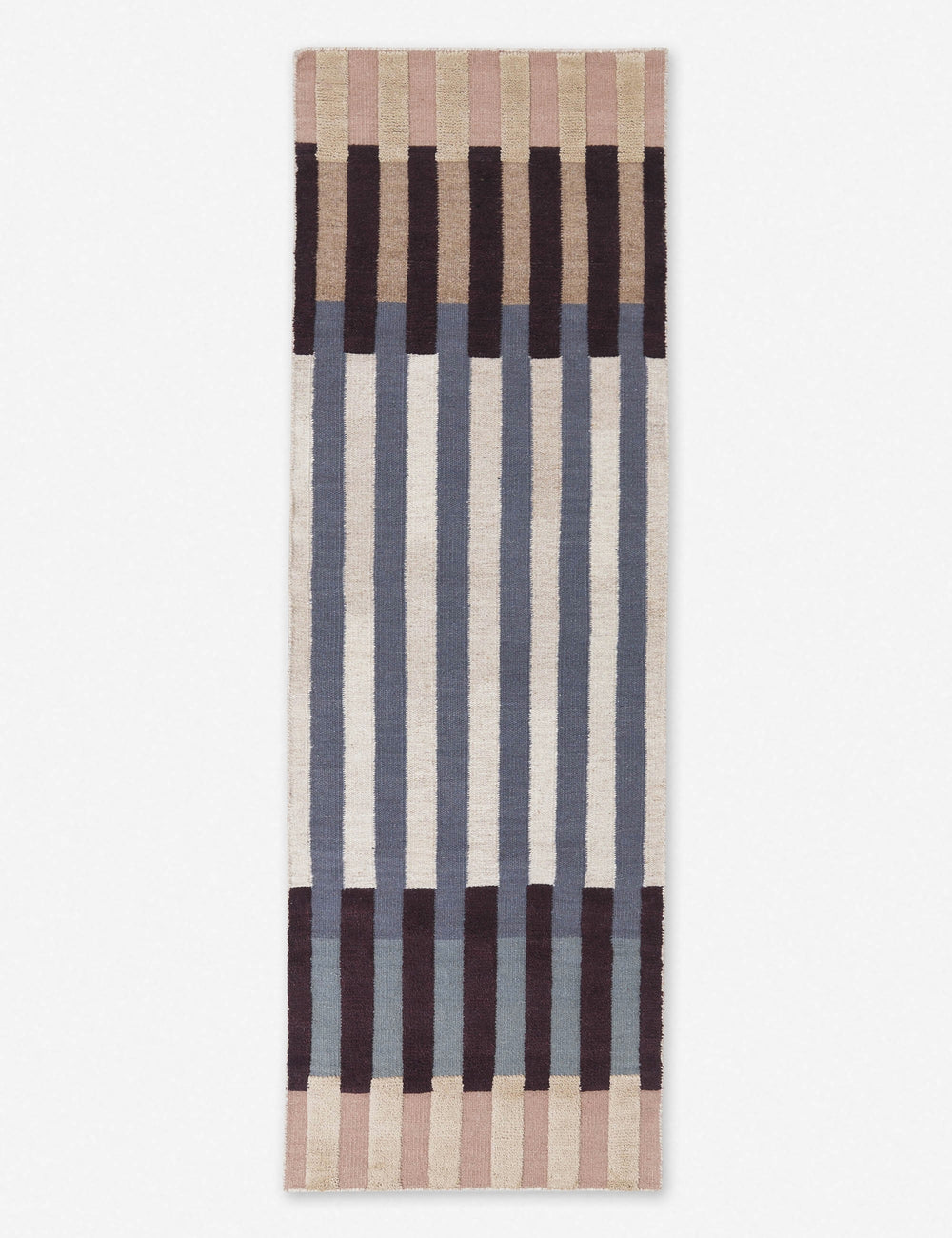 Otti Neutral Striped Wool Area Rug