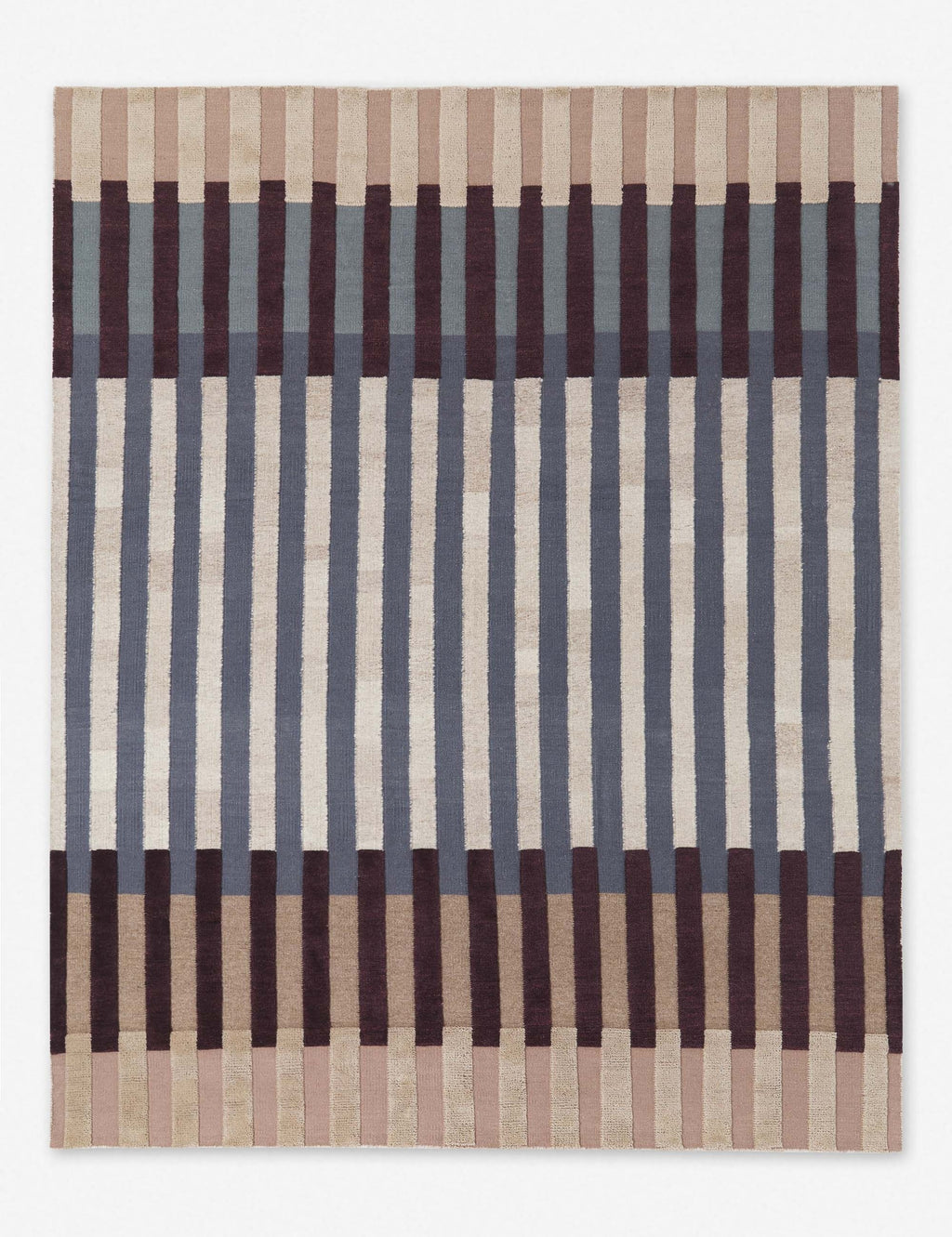 Otti Neutral Striped Wool Area Rug