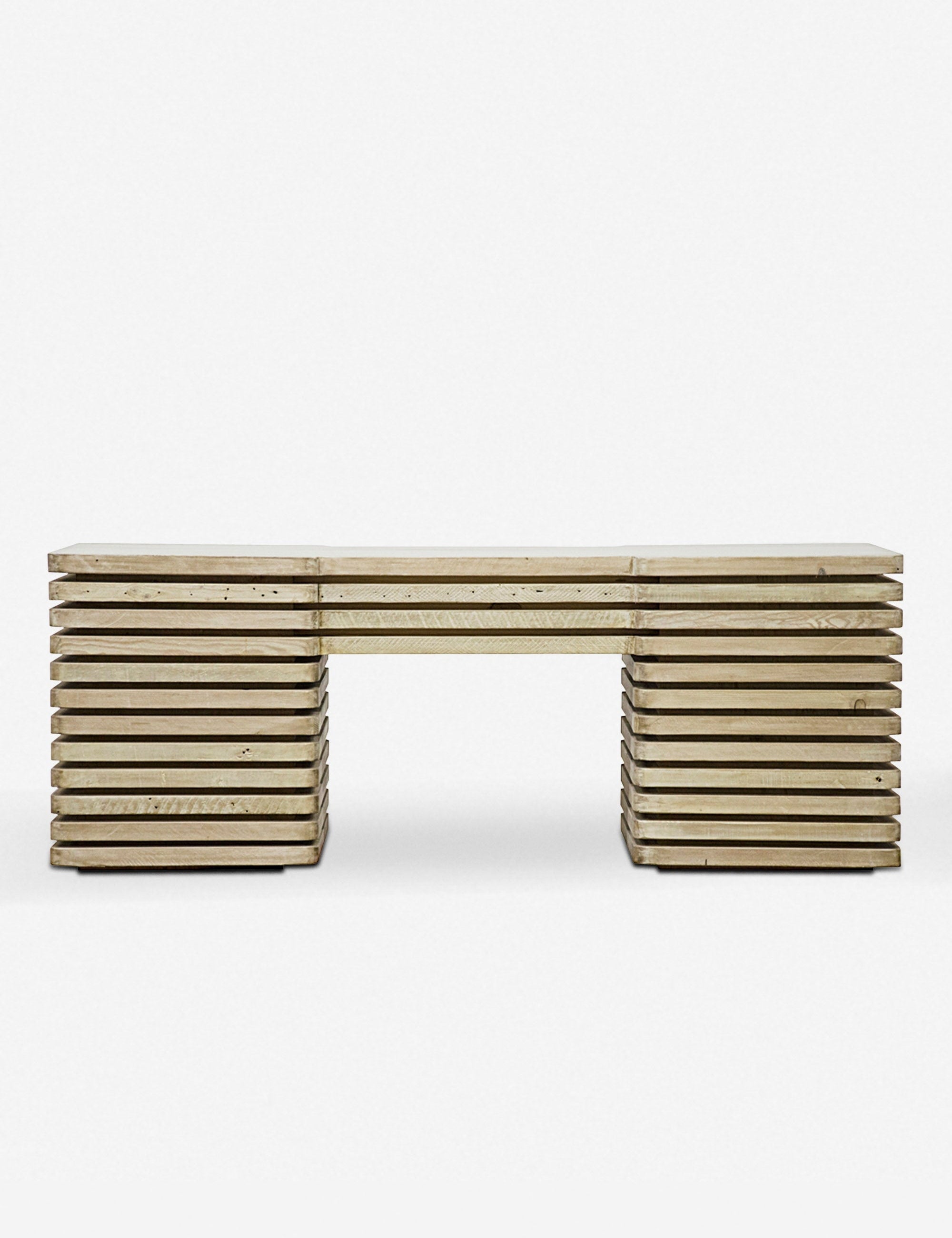 Ellery Slatted Wood Desk