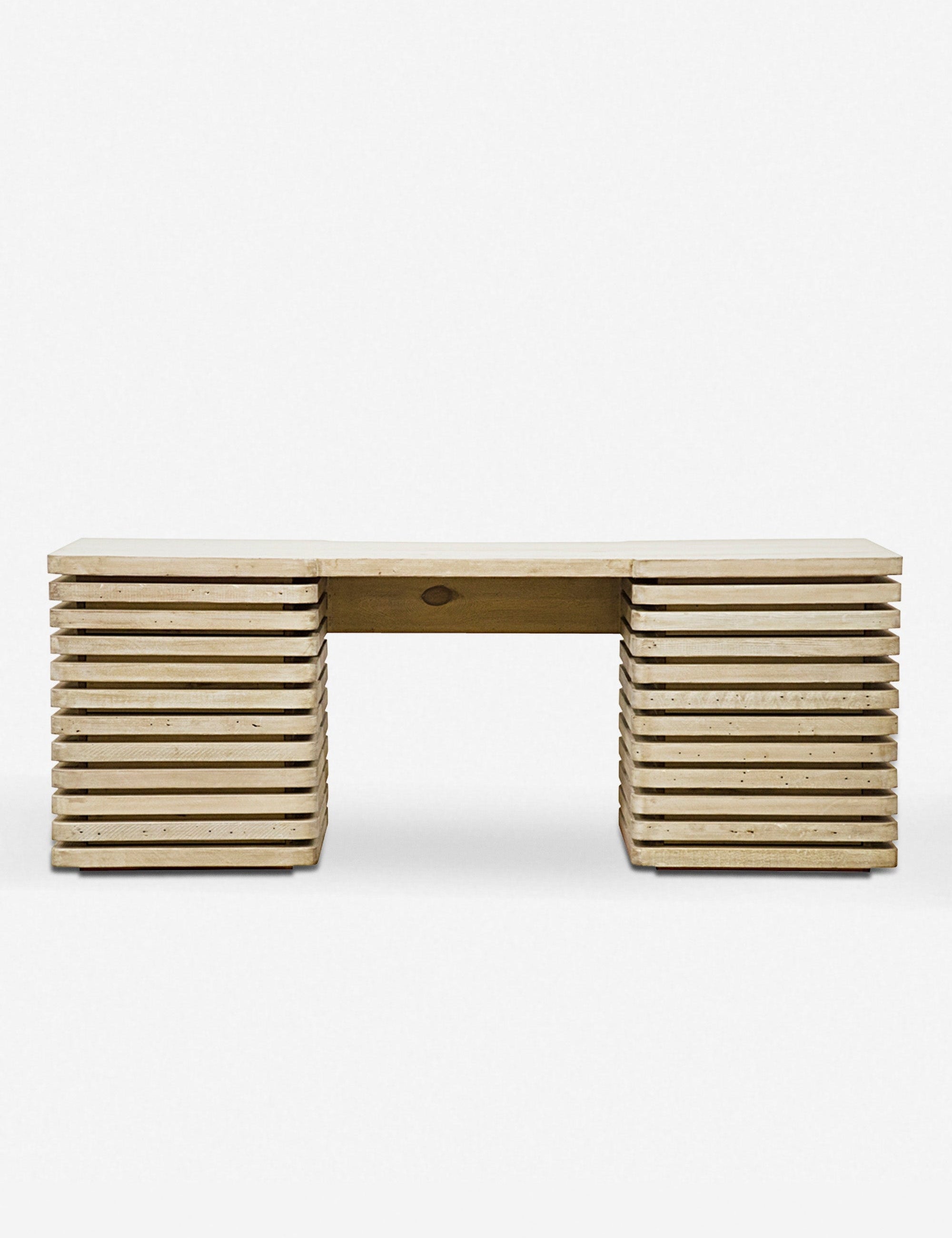 Ellery Slatted Wood Desk