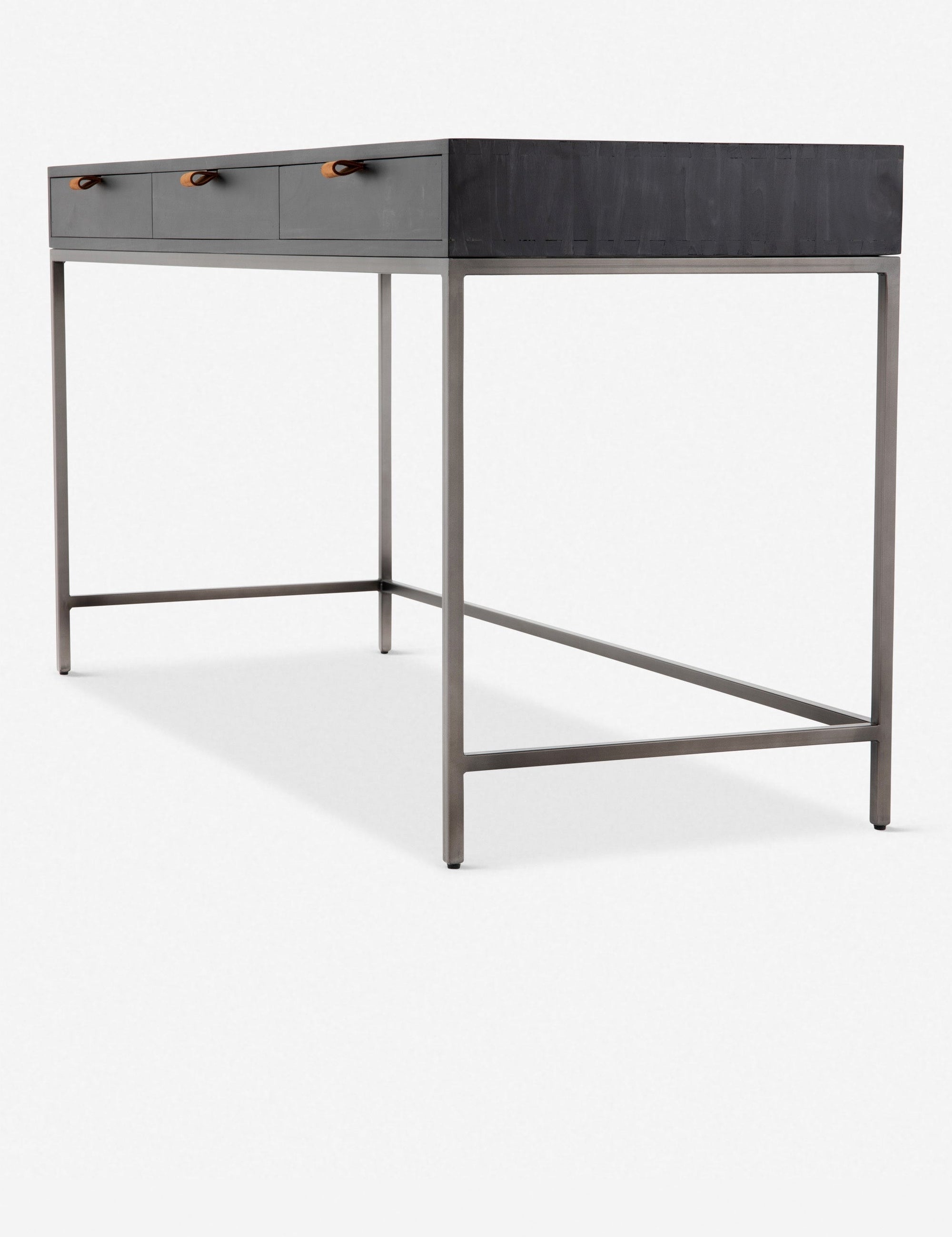 Rosamonde Wood + Iron Mid-Century Writing Desk