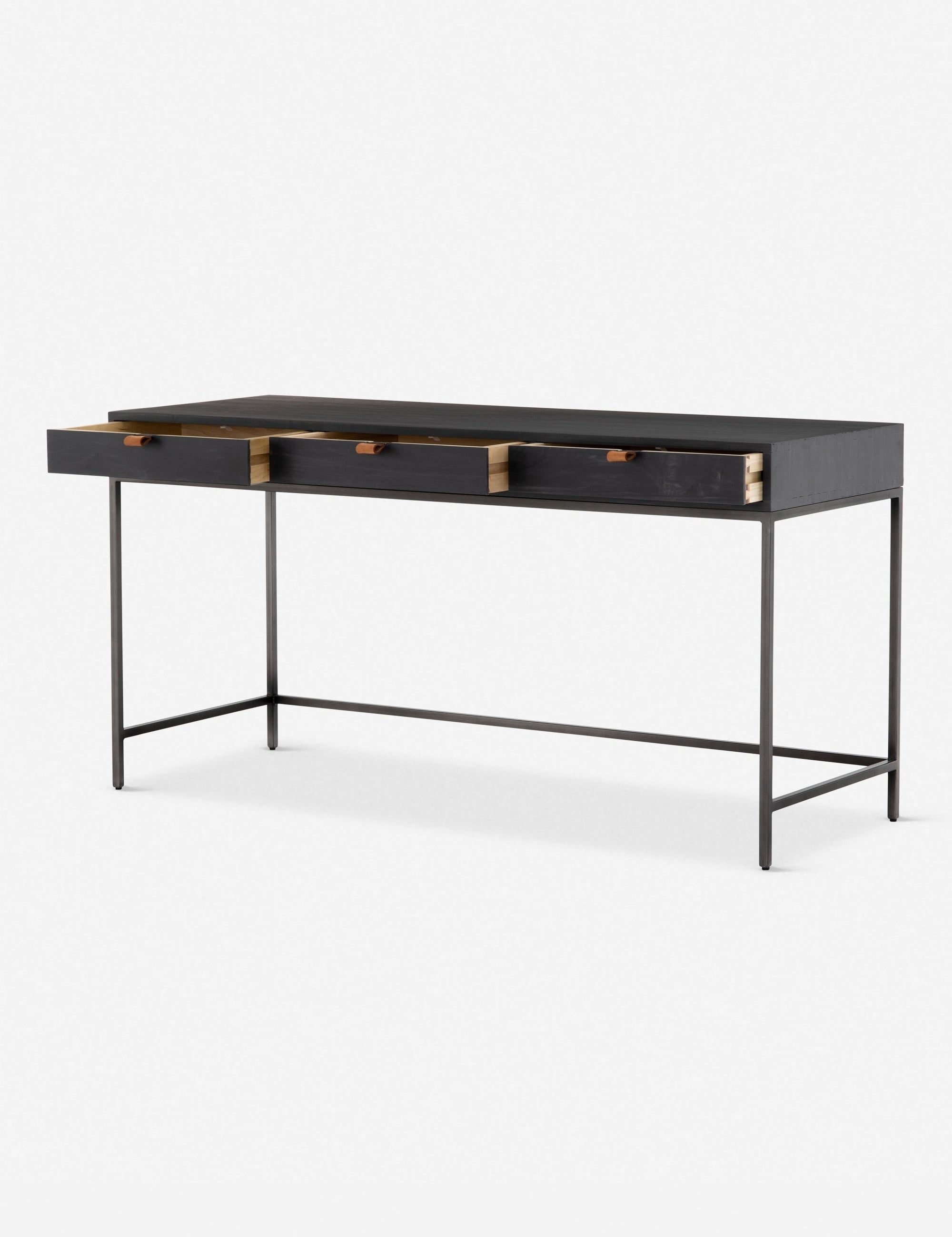 Rosamonde Wood + Iron Mid-Century Writing Desk